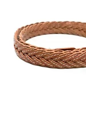 Eleventy Braided Leather Belt