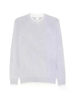 Eleventy Round-neck Cotton Sweater - Grey
