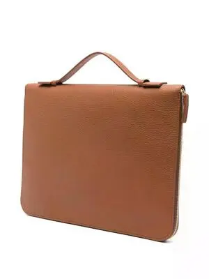 Eleventy Zipped Leather Laptop Bag