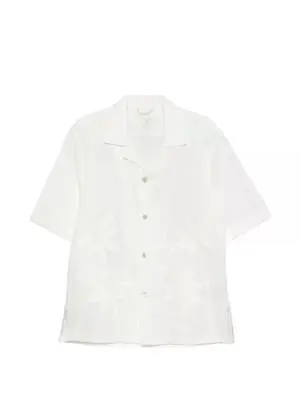 Eleventy Palm Cotton Shirt - White