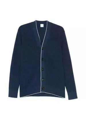 Eleventy V-neck Trim Cardigan - Blue