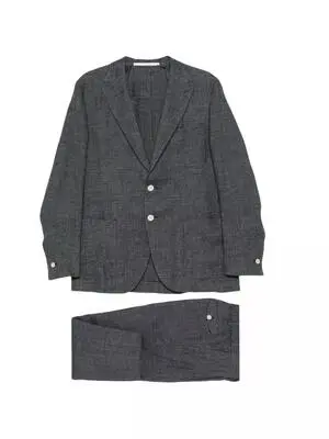 Eleventy Buttoned Soft Suit - Grey