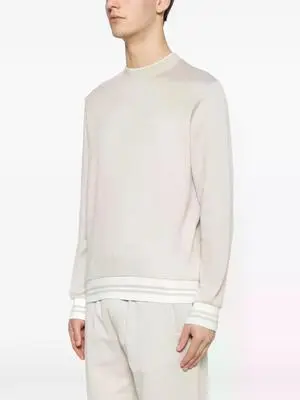 Eleventy Striped-trim Sweatshirt