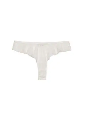 Fleur Du Mal Jasmine Lace Flutter Panty - Ivory