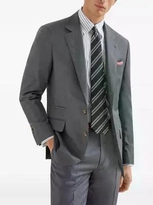 Brunello Cucinelli Super 150s Virgin-wool Four Season Batavia Twill Blazer - Grey
