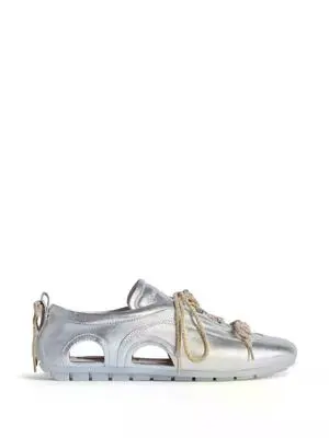 Simone Rocha Ballerina Grip Cutout-details Sneakers - Silver