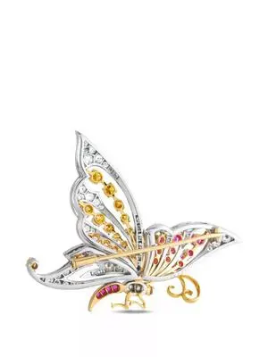 LB EXCLUSIVE Ruby Diamond Butterfly Brooch