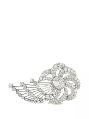 LB EXCLUSIVE Diamond Platinum Brooch - Silver