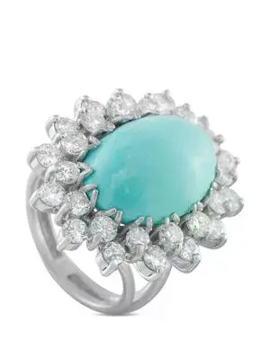 LB EXCLUSIVE Turquoise Diamond Ring - Silver