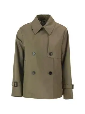 Max Mara Double-breasted Gabardine Trench Coat - Green