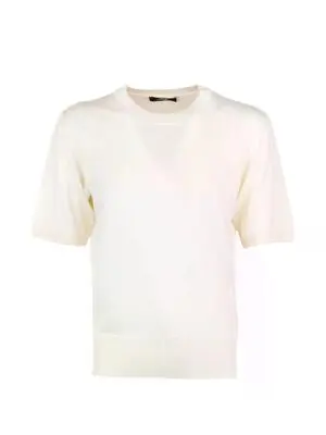 ALPHA STUDIO Crewneck Panelled T-shirt