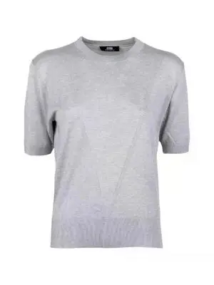 Alpha Studio Seam Detail T-shirt - Grey