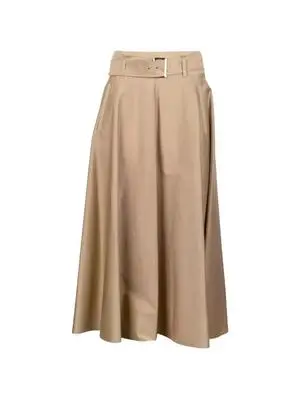 Marella Belted Maxi Skirt - Neutrals
