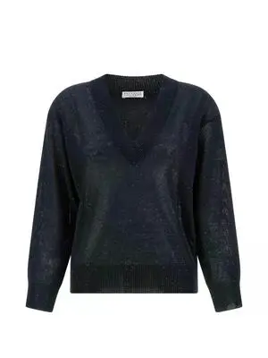 Brunello Cucinelli V-neck Sweater - Blue
