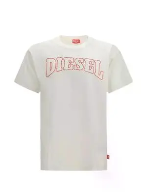 DIESEL Logo-embroidered T-shirt - White