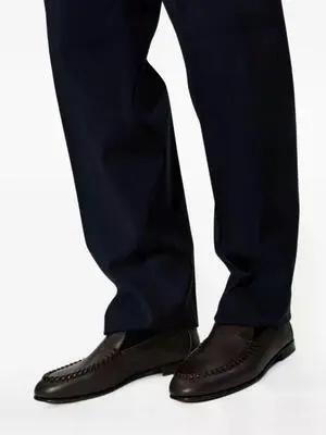 Fendi Whipstitch Detail Loafers - Brown