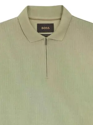 BOSS Half-zip Textured Polo Shirt