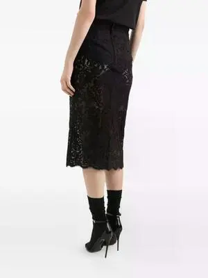 Dolce & Gabbana Cordonetto Lace-trim Midi Skirt