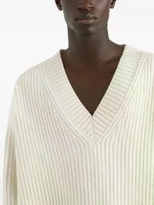Dolce & Gabbana V-neck Ribbed Knit Sweater