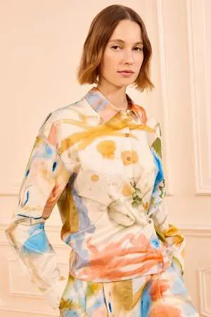 Ulla Johnson Artist Cotton Button-up Blouse - Western Dream