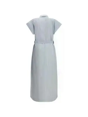 JACOB COHЁN Belted Striped Maxi Dress