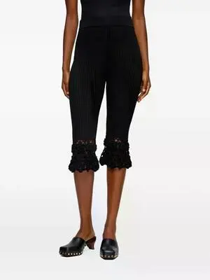 GANNI Floral Ribbed Trousers