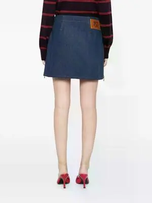 Fendi Logo-patch Mini Skirt