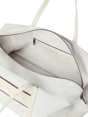Brunello Cucinelli Canvas Logo Bag - Neutrals