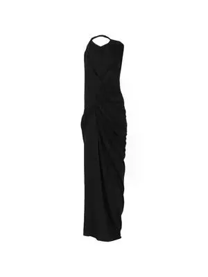 ENTIRE STUDIOS Oaklyn Draped Halterneck Dress - Black