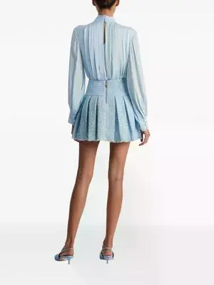 Alice + Olivia Pleated Blouson Blouse