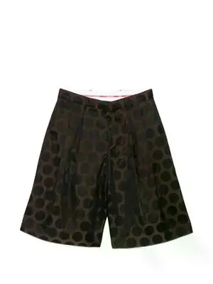 CHARLES JEFFREY Polka-dot Tailored Shorts - Brown