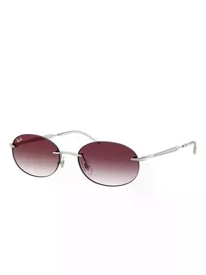 Ray-ban Oval-frame Sunglasses - Silver