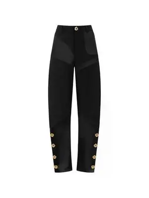 VIOLANTE NESSI The Brancusi Panelled Split Trousers - Black