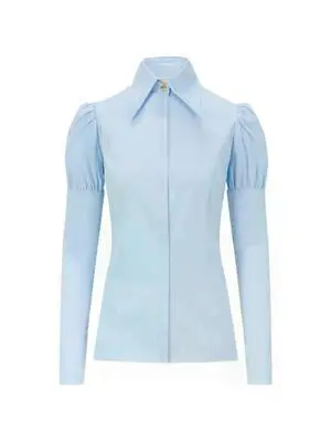 VIOLANTE NESSI Sculptural-sleeve Button Shirt - Blue