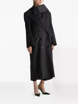 VIOLANTE NESSI Sloane Double-breasted Scarf Coat