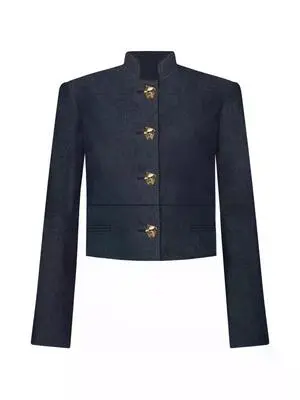 VIOLANTE NESSI Vicente Stand Collar Button Jacket - Blue