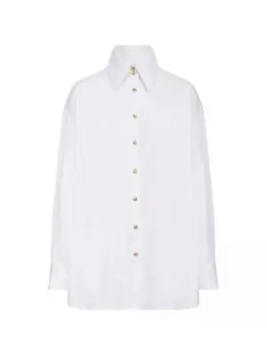 VIOLANTE NESSI Dadamaino Geometric-button Oversized Shirt - White