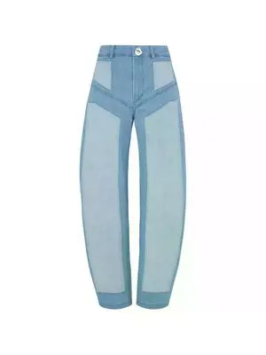 VIOLANTE NESSI Battiato Contrasting-panels Jeans - Blue