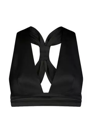 VIOLANTE NESSI Adele Bow Button Top - Black