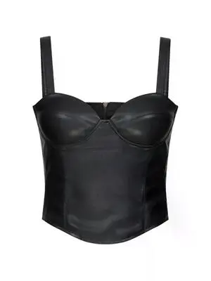 VIOLANTE NESSI Vermeer Shaped-cups Bustier Top - Black