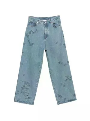 Vetements Stamp-print Jeans - Blue