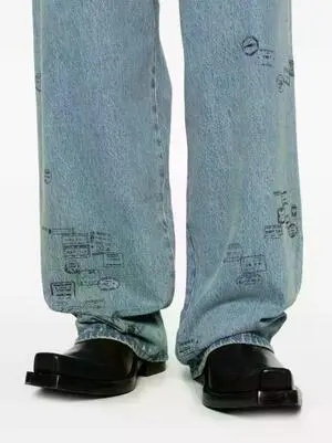 Vetements Stamp-print Jeans