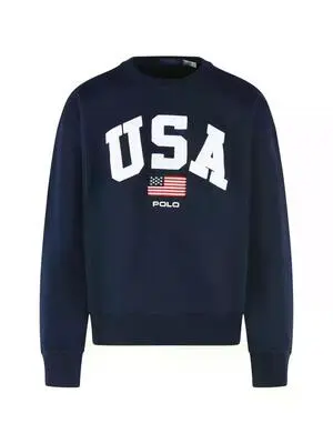 Polo Ralph Lauren Crew Neck Embroidery Sweater - Blue