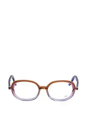 FACE À FACE Oval Frame Glasses - Brown