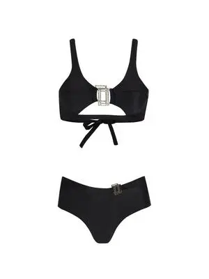AMIR SLAMA Embellished-tie Bikini - Black