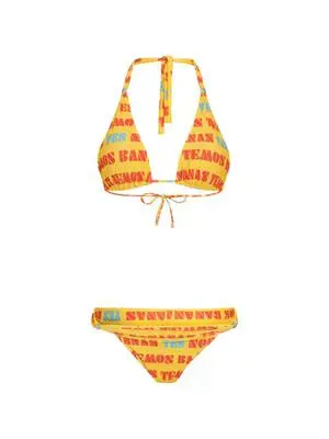 AMIR SLAMA Tie-strap Bikini - Yellow
