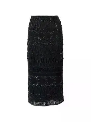 Carolina Herrera Embellished Skirt - Black