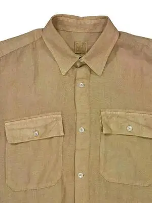 120% Lino Buttoned Flap-pockets Linen Shirt