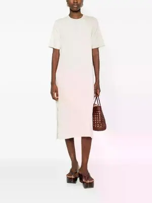 Eric Bompard Crew-neck Midi Dress - Neutrals