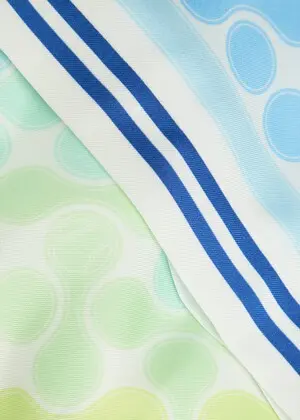 Casablanca Tennis Tile Patterned Silk Shorts